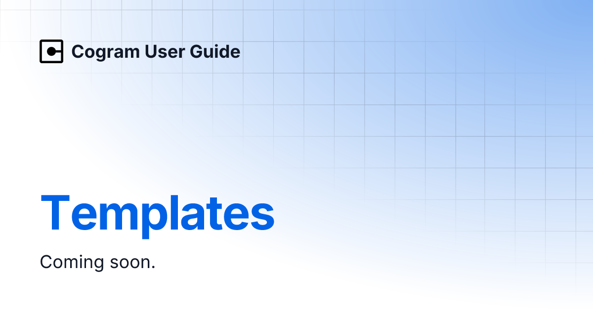 Templates | Cogram User Guide